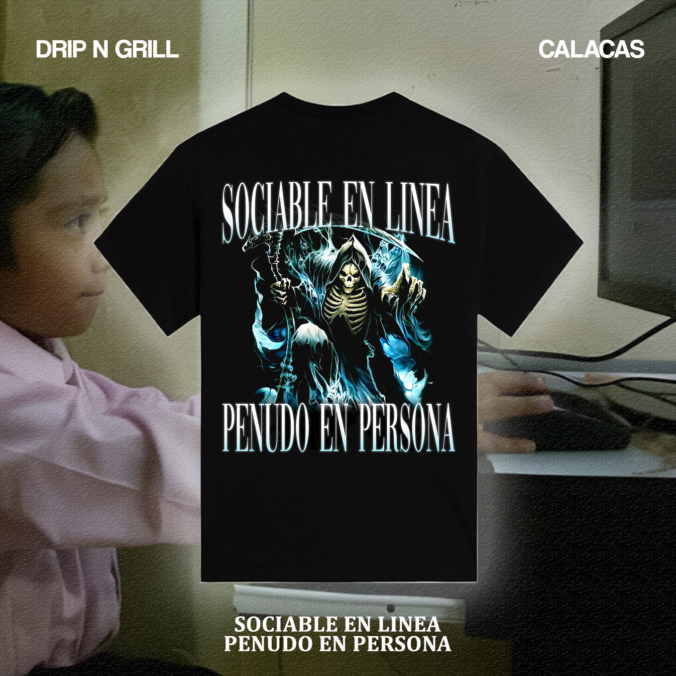 SOCIABLE EN LINEA PENUDO EN PERSONA – Camisetas Pendejas